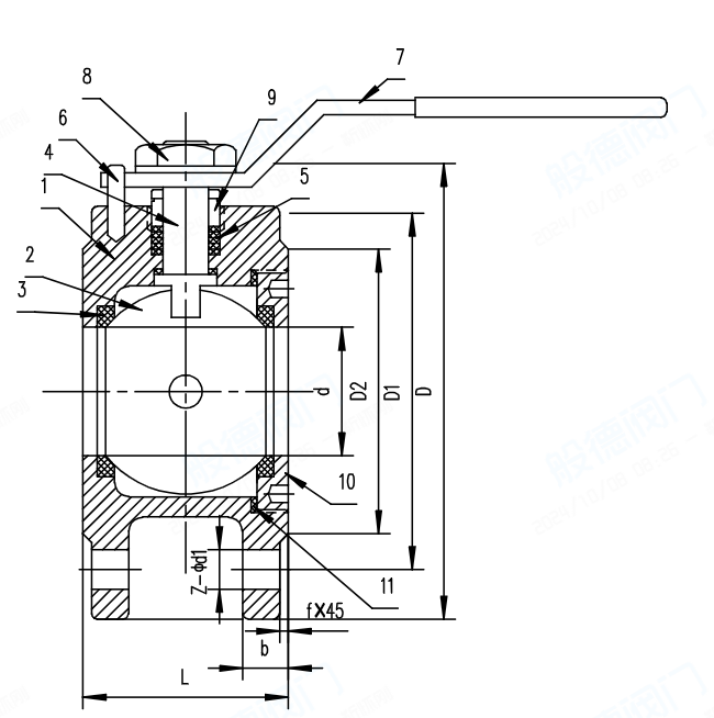 Q71F Stainless Steel Wafer Ball Valve
