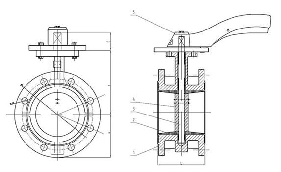 Lever Operated Flange Butterfly Valve